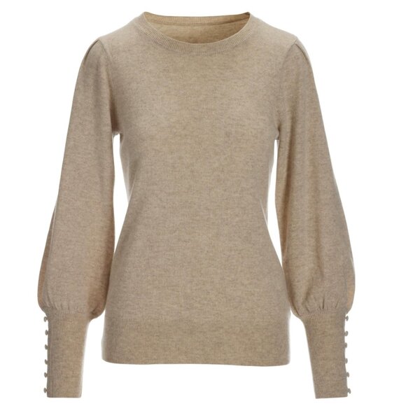 Boston Proper | Sweaters | New S 0 Cashmere Button Cuff Puff Sleeve ...